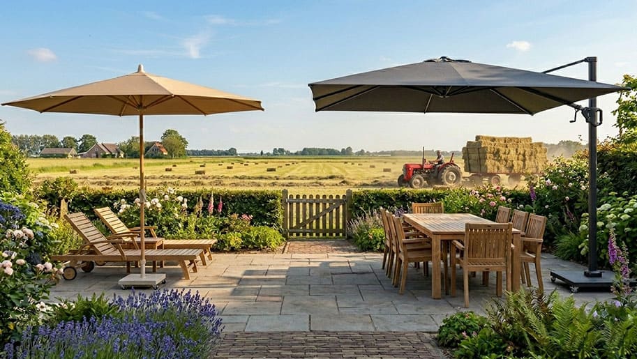 Welke Platinum parasol past bij jou? | De Vries XL Tuinmeubelen